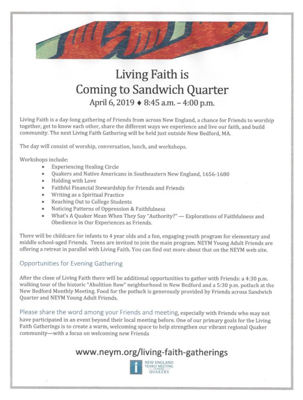 Living Faith Gathering 2019 – Westport Quakers
